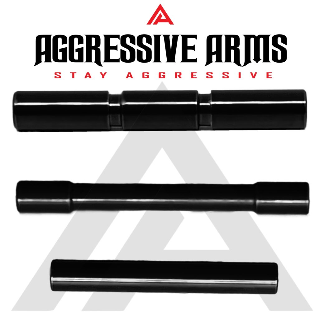 AGGRESSIVE ARMS NINJA BLACK DIMPLE PINS for GLOCK GEN 3 -20 21 20SF 21SF 29 29SF 30 30SF 36 – TACDOM