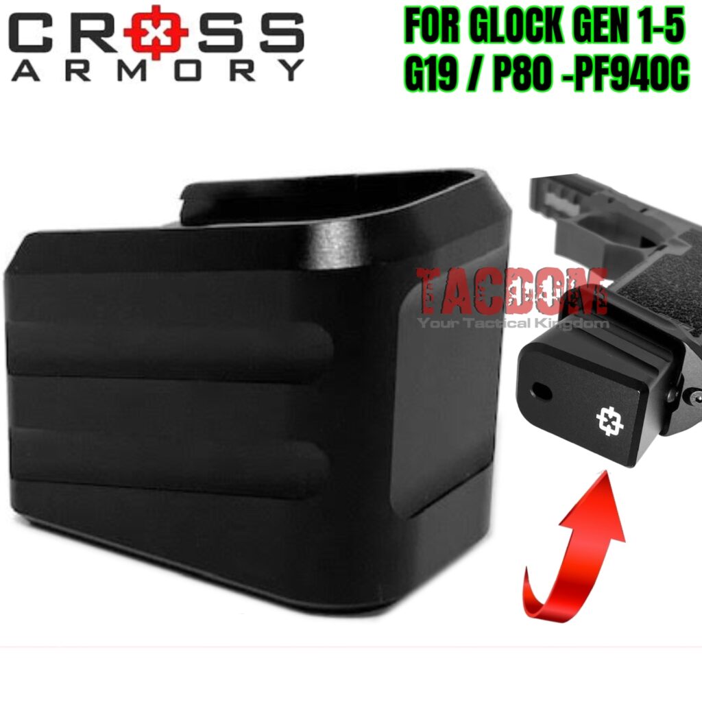 Cross Armory PURPLE +0 Grip Extension Weighted Pad plate Magazine for ...