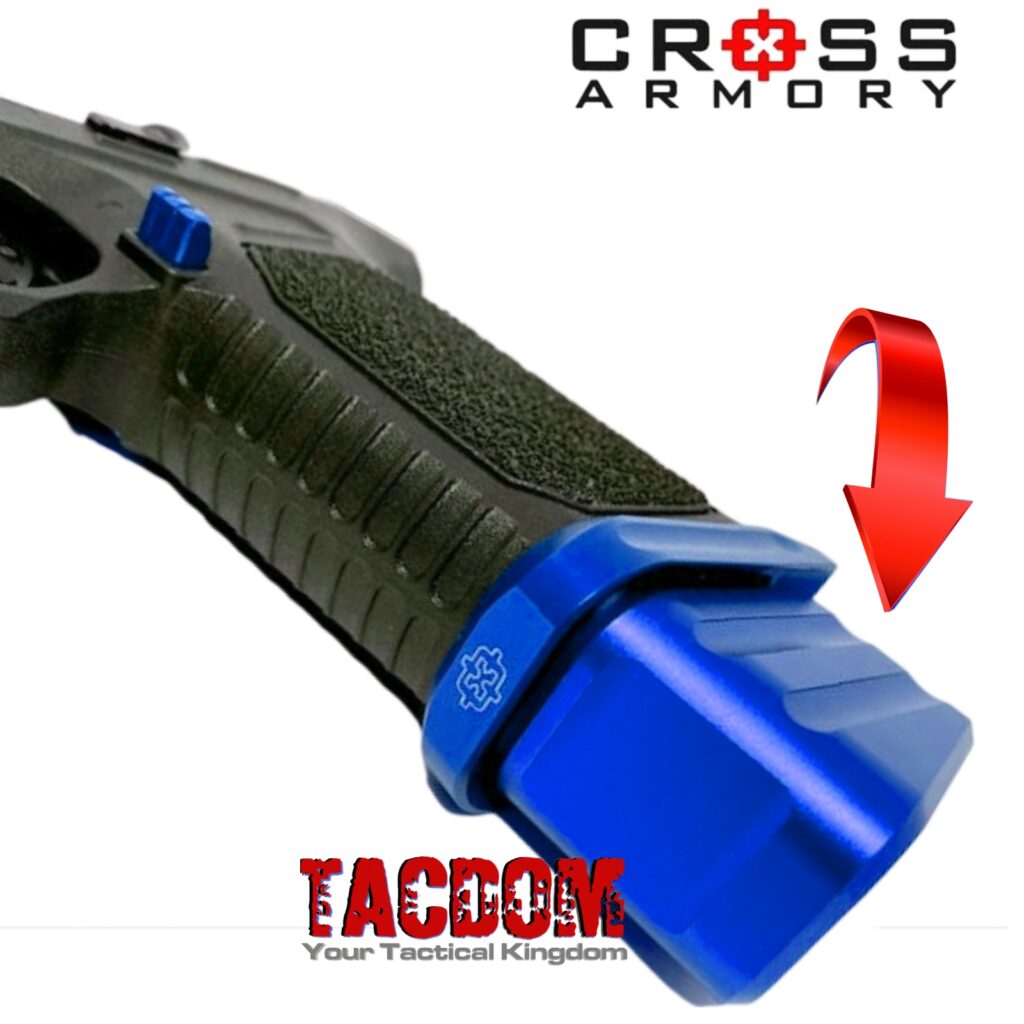 Cross Armory BLUE +0 Grip Extension Weighted Pad plate Magazine for ...