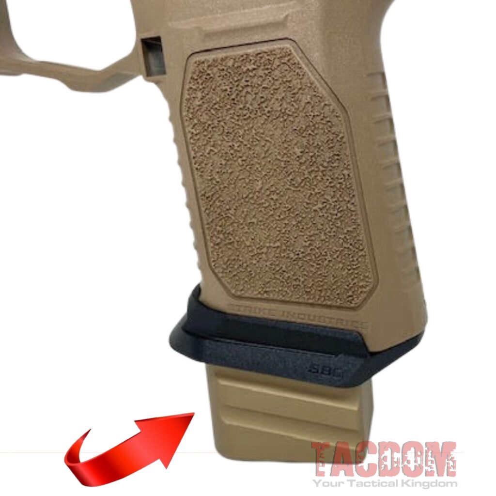 Cross Armory ANODIZED FDE +0 Grip Extension Weighted Pad plate Magazine ...