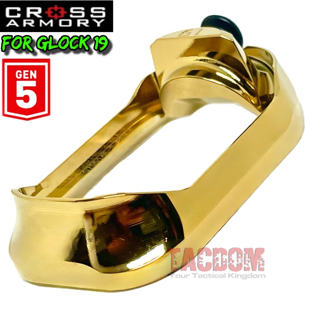 Cross Armory GOLD PLATED Enhanced Glock Gen 5 19 & 23 CNC Aluminum ...