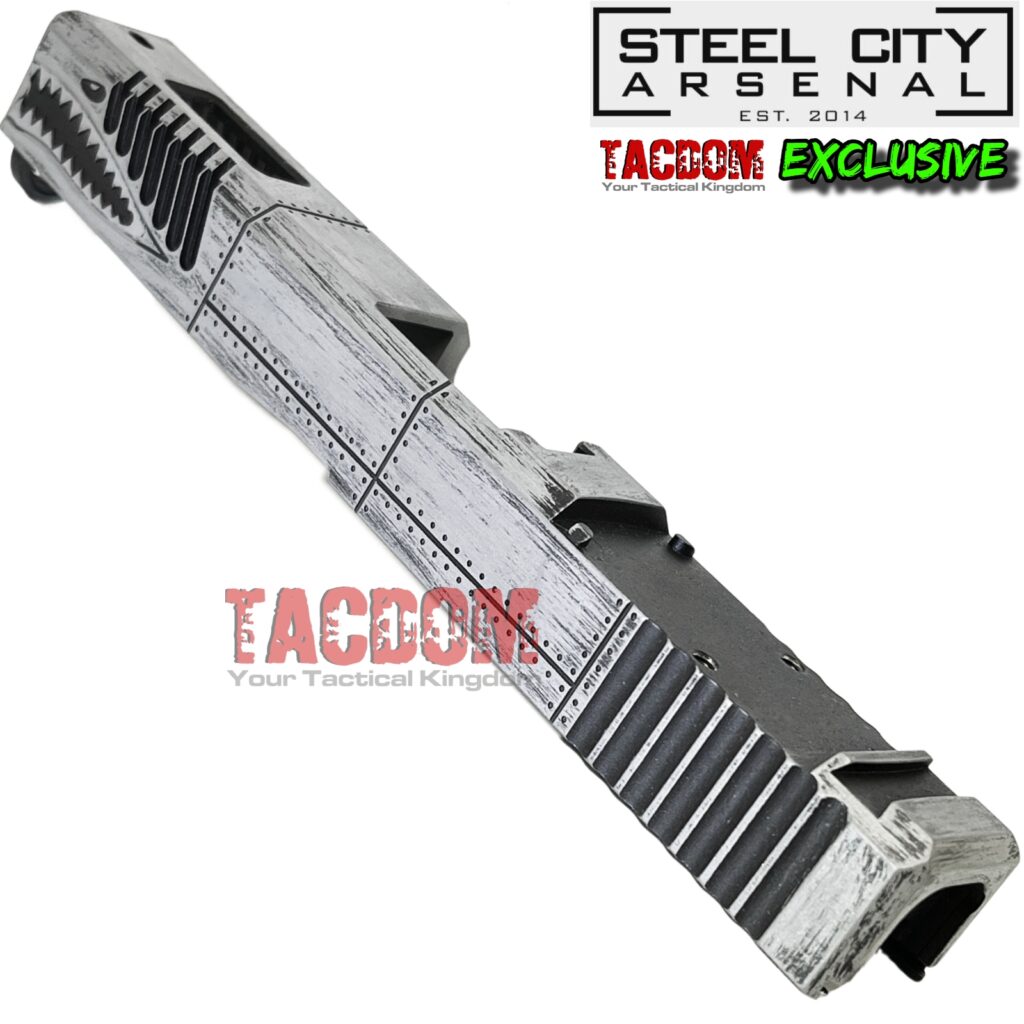 STEEL CITY ARSENAL TACDOM EXCLUSIVE “CUT FINS” P40 Warhawk ] Slide for ...