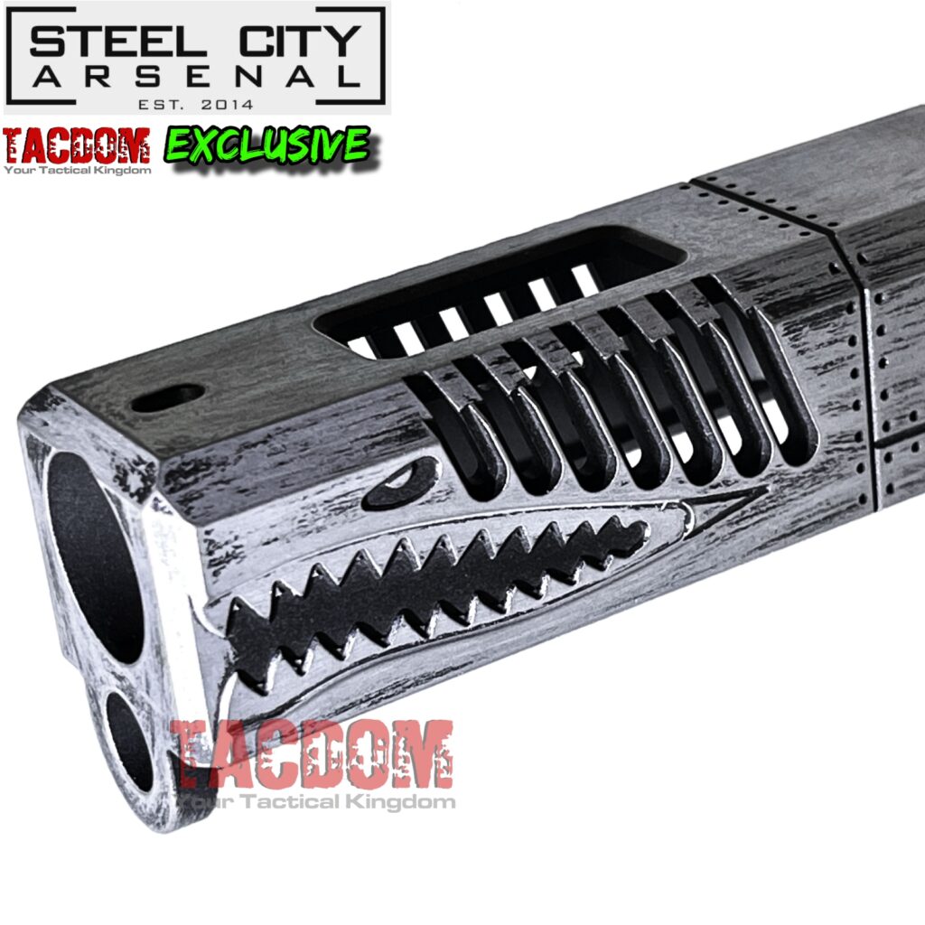 STEEL CITY ARSENAL TACDOM EXCLUSIVE “CUT FINS” P40 Warhawk ] Slide for ...