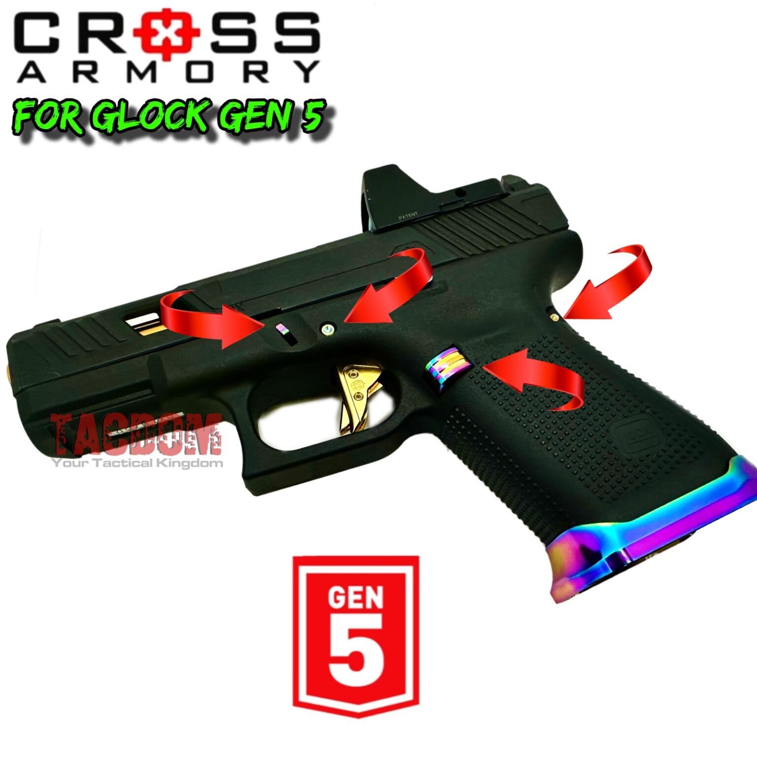 Cross Armory RAINBOW UPGRADE Performance Kit for GLOCK Gen 5 Extended ...