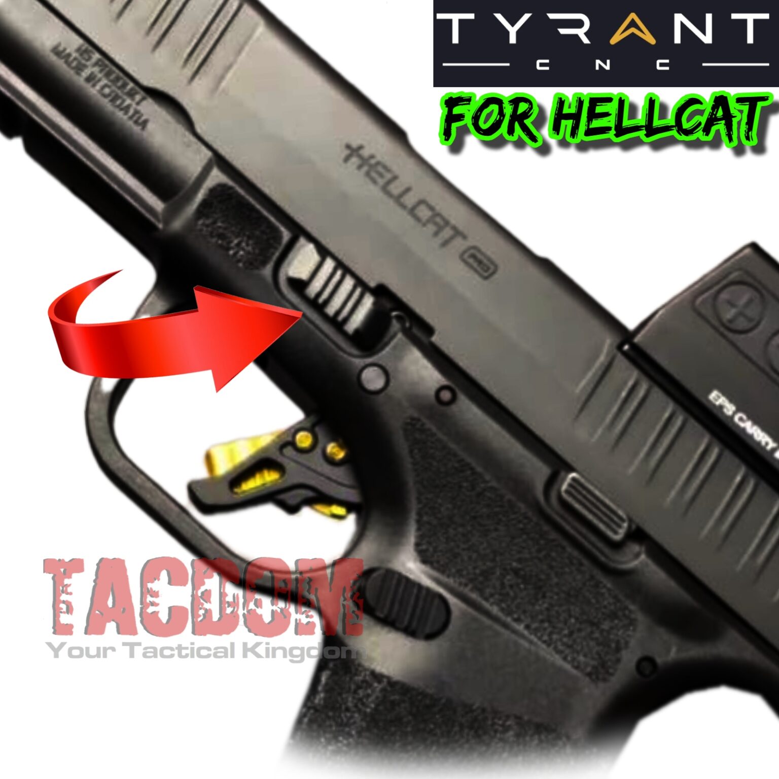 Tyrant Designs Black Enhanced Take down Lever for Springfield Hellcat ...