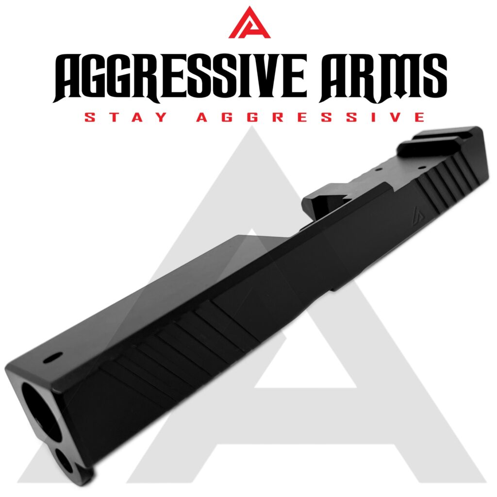 AGGRESSIVE ARMS MALPARIDIO Edition RMR CUT Stainless Steel Black Slide ...