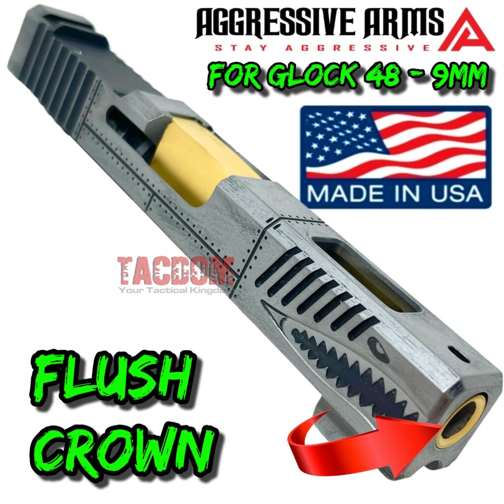 AGGRESSIVE ARMS Barrel for GLOCK 48 GOLD TIN Finish – 416R Stainless ...
