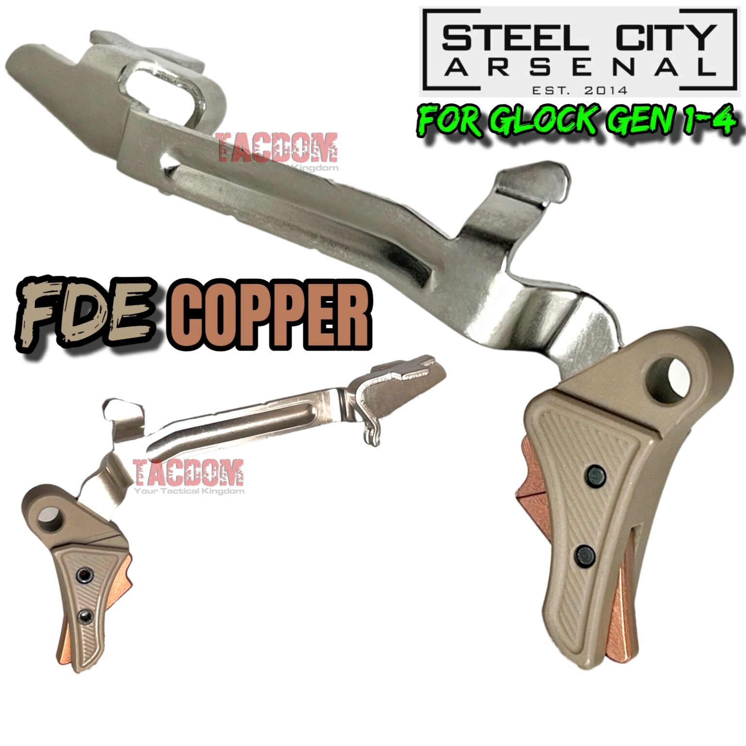 Steel City Arsenal for GLOCK 43 – 43X – 48 TRIGGER “RARE COLOR” BLACK ...