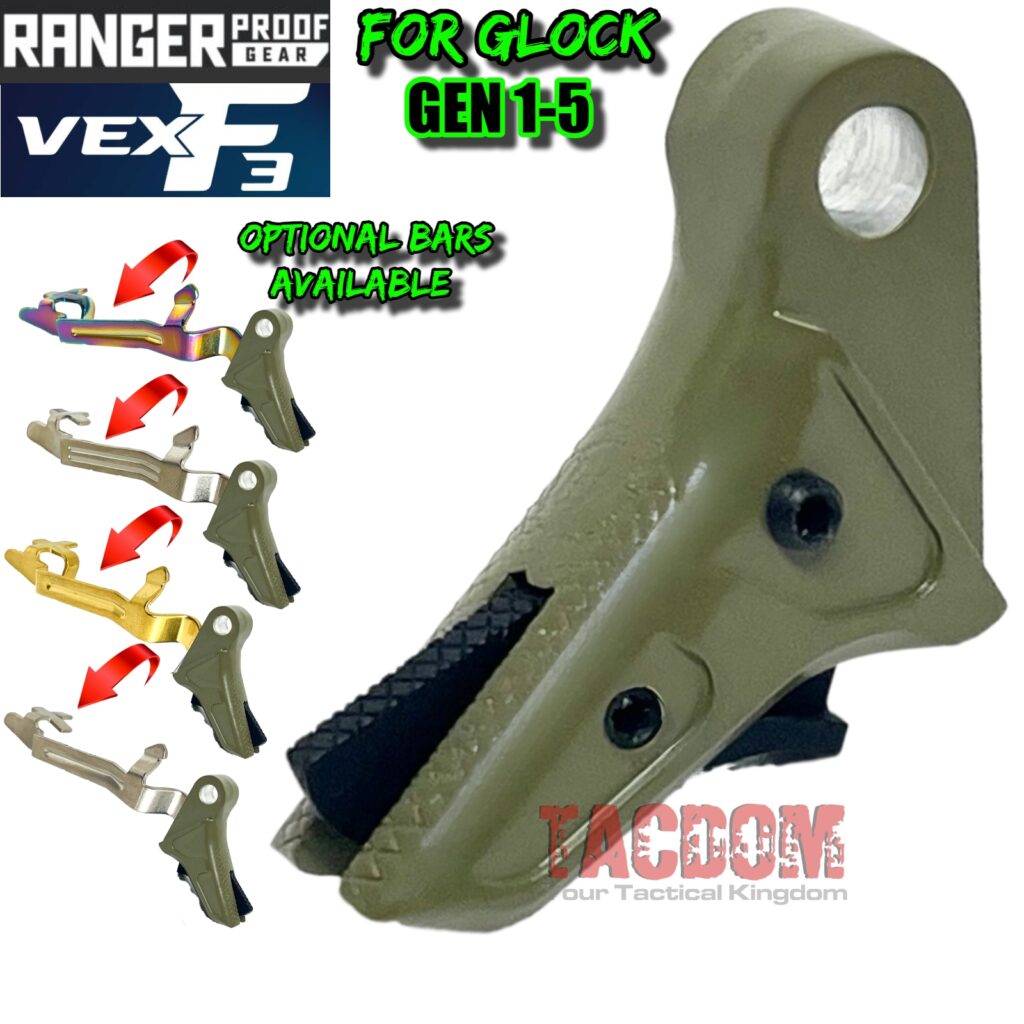 RANGER PROOF / JOHNNY GLOCK COLLABORATION VEX F3 GRAY SILVER TRIGGER ...