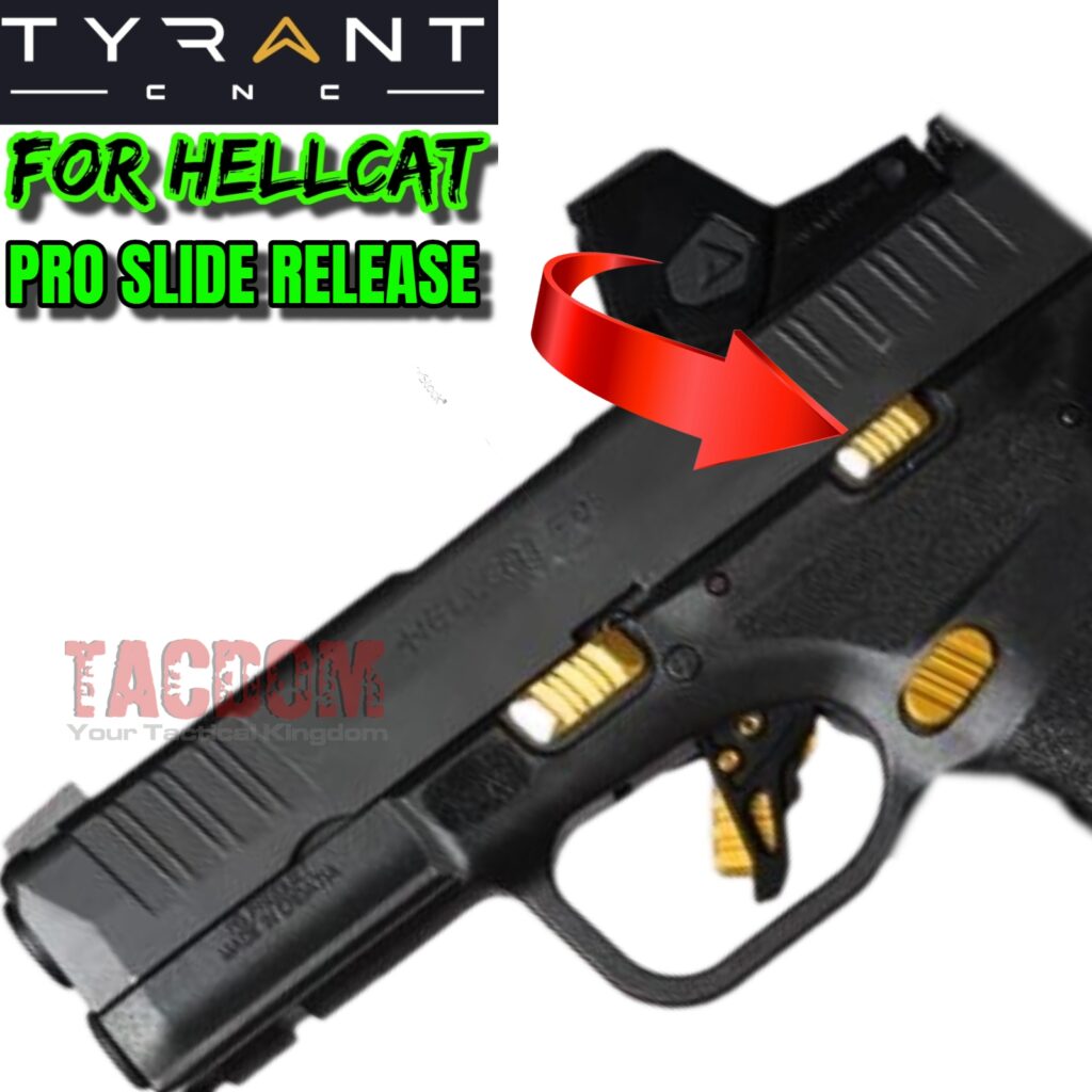 Tyrant Designs GOLD SLIDE Release / Catch / Lock for Springfield Hellcat Pro Stainless Steel ...