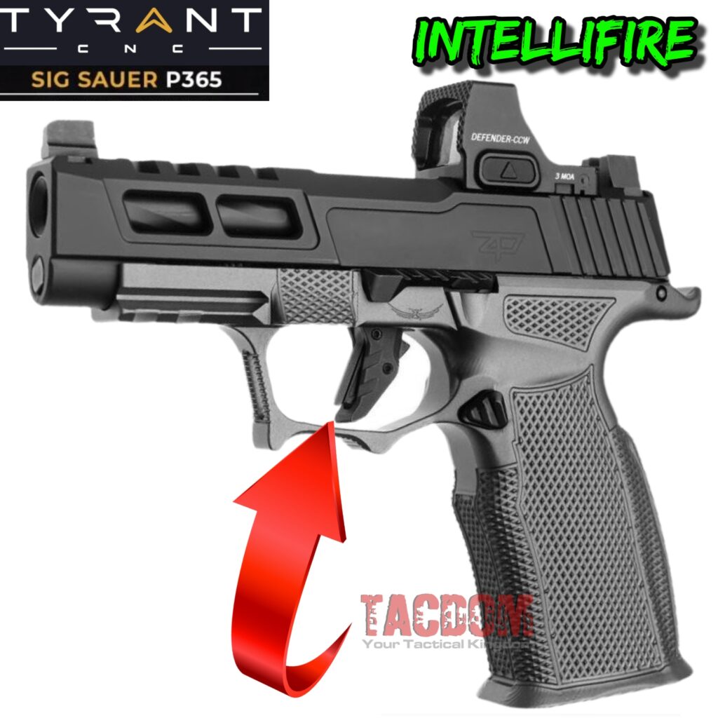 TYRANT DESIGNS CNC INTELLIFIRE TRIGGER FOR SIG SAUER P365 BLACK on BLACK – STAINLESS STEEL SHOE ...