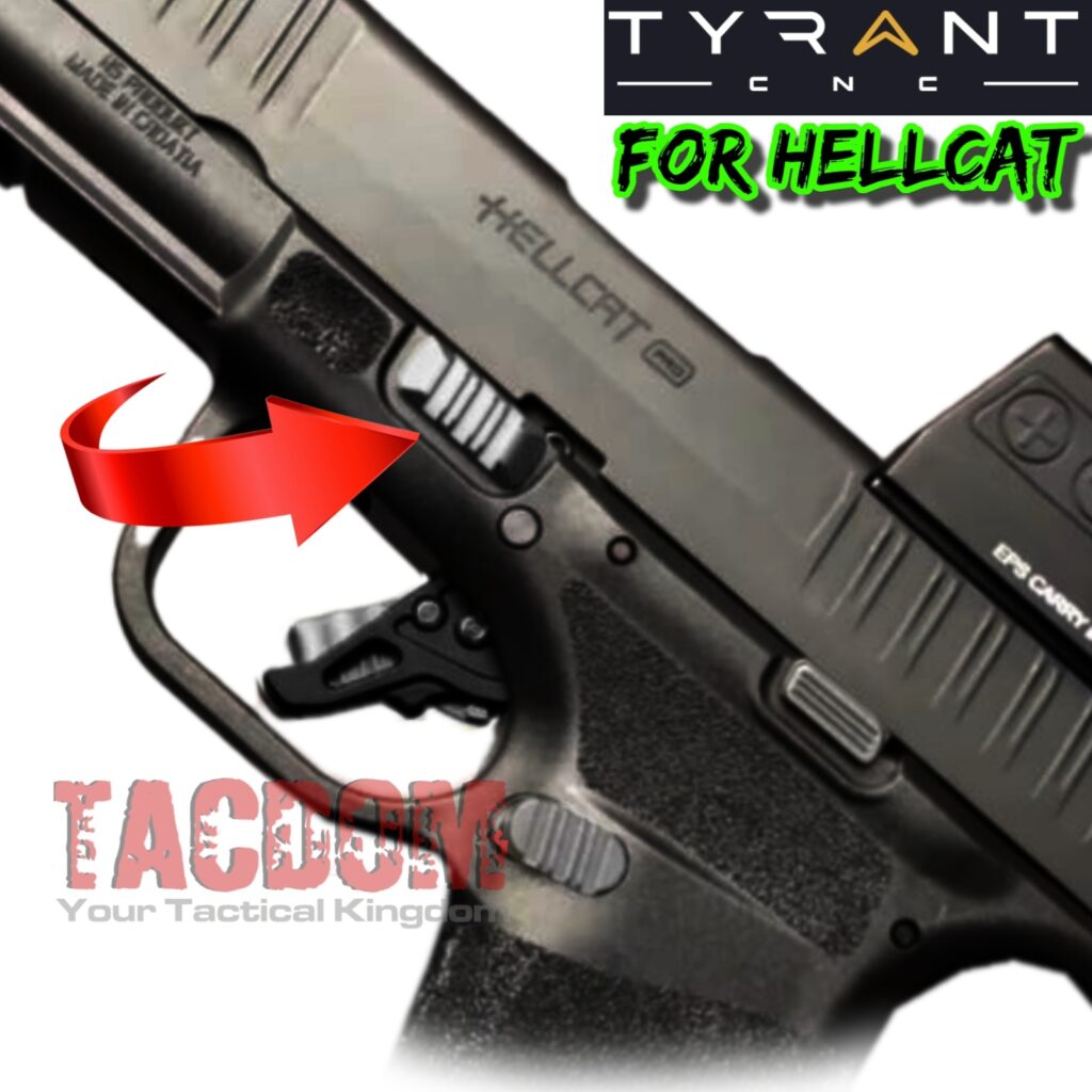 Tyrant Designs GREY GRAY Enhanced Take down Lever for Springfield Hellcat Pro 17-4 Stainless ...