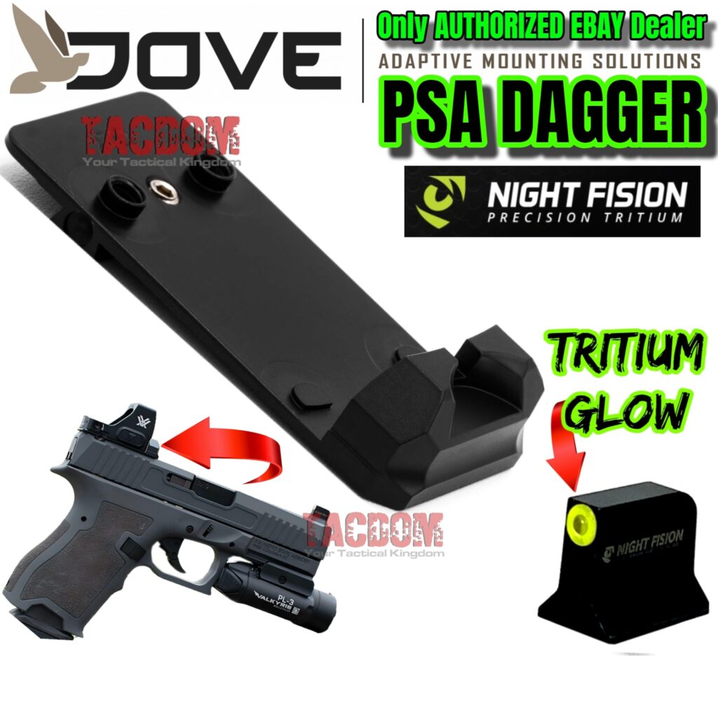 DOVE Mounting Solutions for PSA DAGGER COMPACT & Glock RMSc Slide Sight ...
