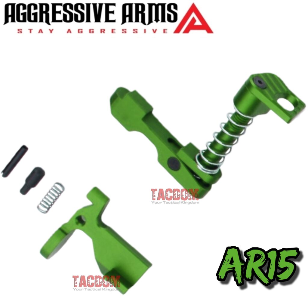 AGGRESSIVE ARMS AR15 GREEN ANODIZED ACCENT PARTS – DUST COVER – PINS ...