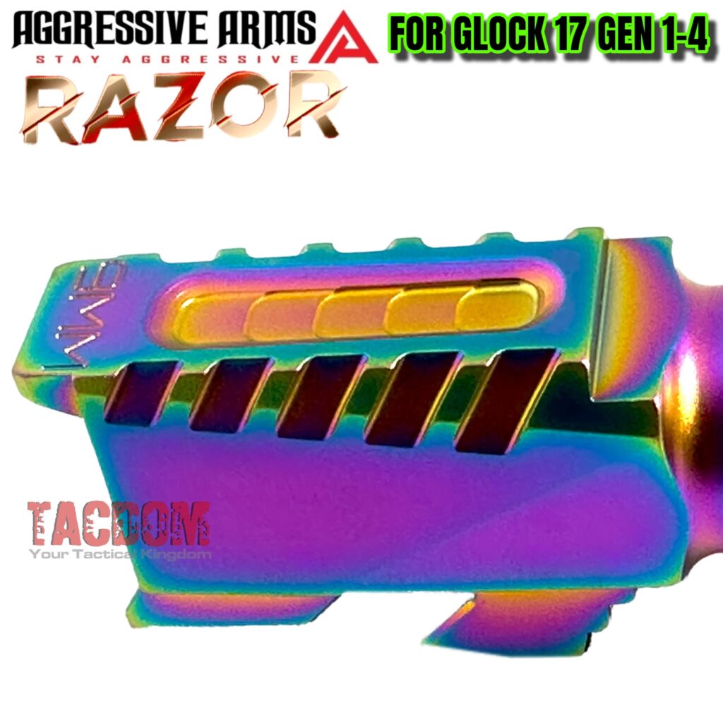 AGGRESSIVE ARMS RAZOR EDITION Threaded Barrel for GLOCK 17 – RAINBOW ...