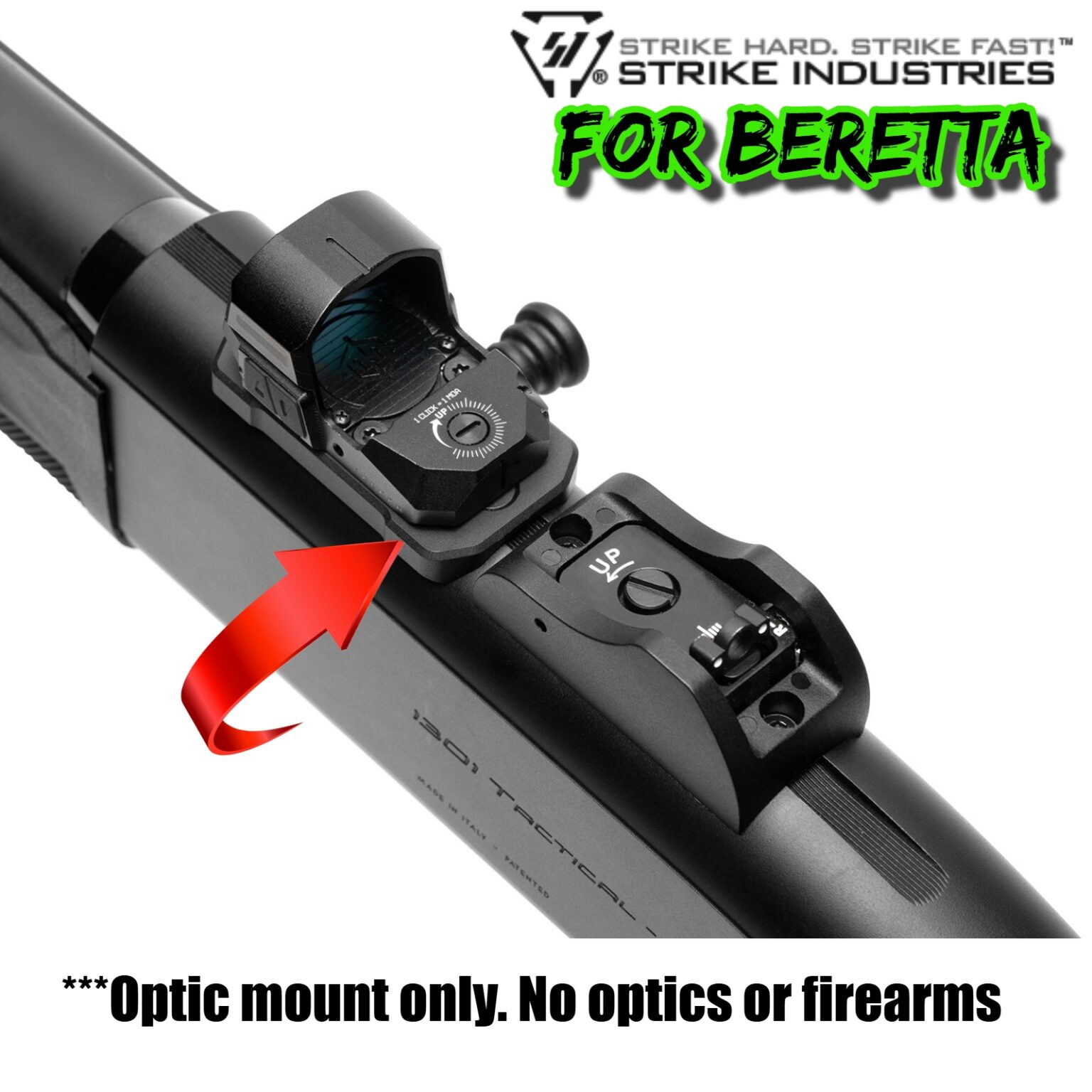 Strike Industries SHOTGUN OPTIC MOUNT FOR BERETTA 1301 TAC – A300 ...