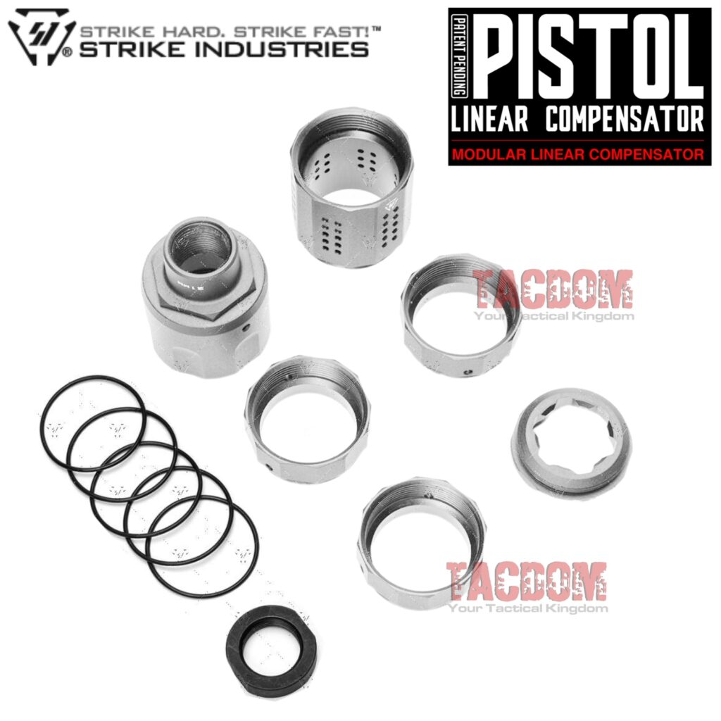 Strike Industries Modular Pistol Compensator for 1/2-28 Threaded Barrel ...