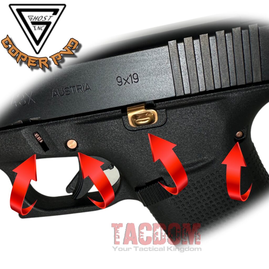 GHOST INC for GLOCK 42 43 43X 48 COPPER TRIGGER and HOUSING PINS ...