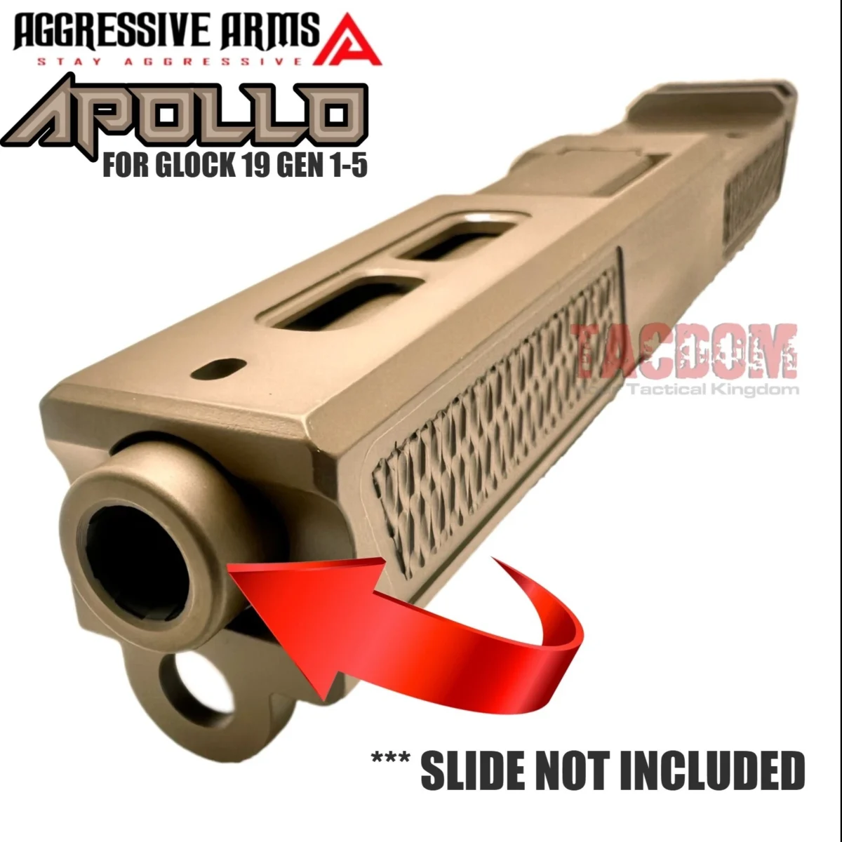 AGGRESSIVE ARMS APOLLO Match FDE PVD STAINLESS Barrel for GLOCK 19 GEN ...
