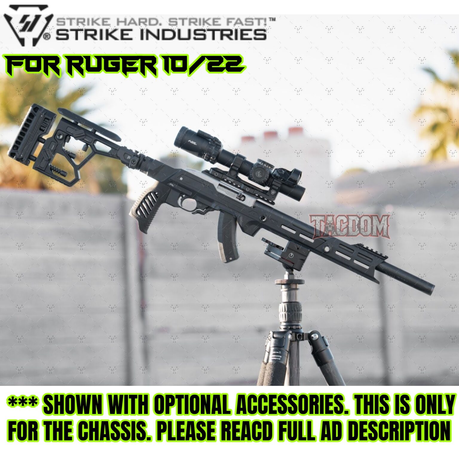 Strike Industries MODULAR CHASSIS FOR THE RUGER 10/22 ALUMINUM – BLACK ...
